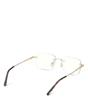 TOM FORD Rectangular Blue Light Glasses, 54mm
