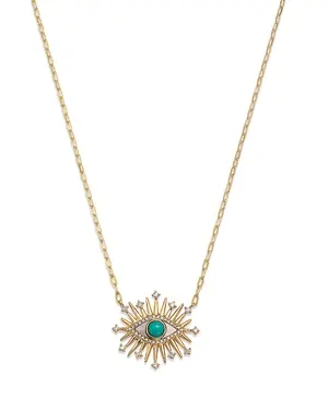 Bloomingdale'S 14k Yellow Evil Eye Pendant Necklace - Gold