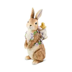 MACKENZIE-CHILDS Party Bunny With Pack Figure - Pansy