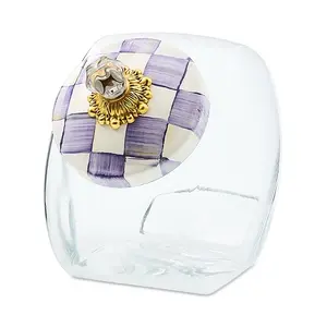 MACKENZIE-CHILDS Sweets Jar With Check Lid - Violet