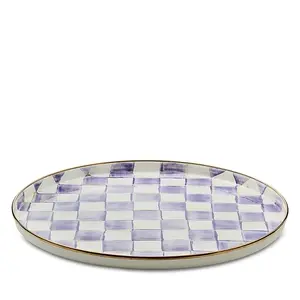 MACKENZIE-CHILDS Check Round Tray - Violet