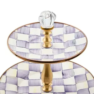 MACKENZIE-CHILDS Check Three Tier Sweet Stand