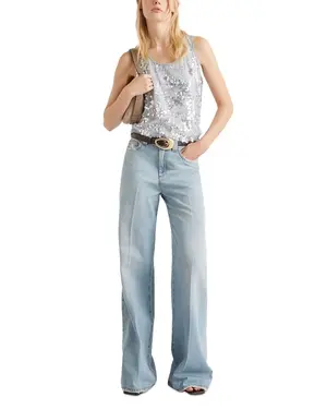 Marella Sequin-embroidered Tulle Tank Top