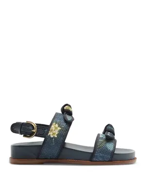 ALEXANDRE BIRMAN Grossgrain Raffia Sandals