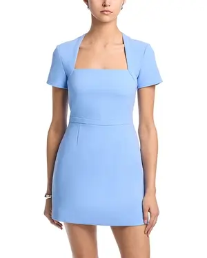 French Connection Whisper Mini Dress - Blue Hydrangea