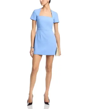French Connection Whisper Mini Dress - Blue Hydrangea