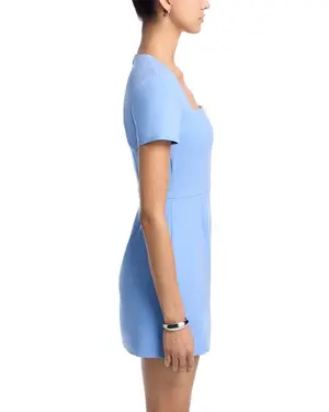 French Connection Whisper Mini Dress - Blue Hydrangea