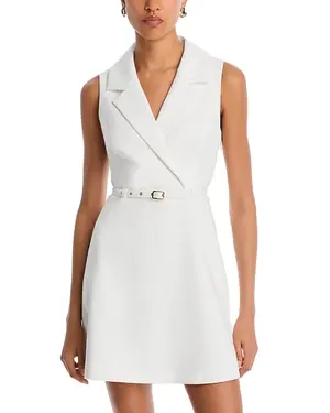 French Connection Azra Double Breasted Belted Minidress - Summer Whi