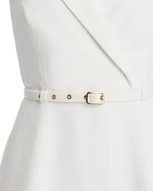 French Connection Azra Double Breasted Belted Minidress - Summer Whi