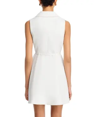 French Connection Azra Double Breasted Belted Minidress - Summer Whi