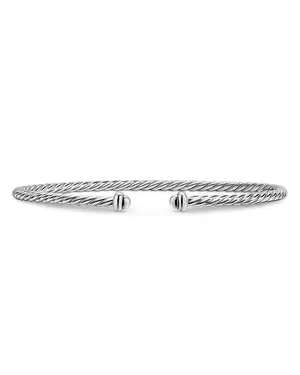 David Yurman 2.6mm Micro Cable Flex Bracelet - Silver