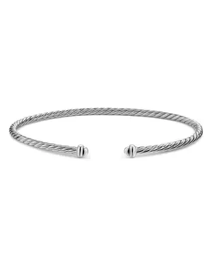 David Yurman 2.6mm Micro Cable Flex Bracelet - Silver