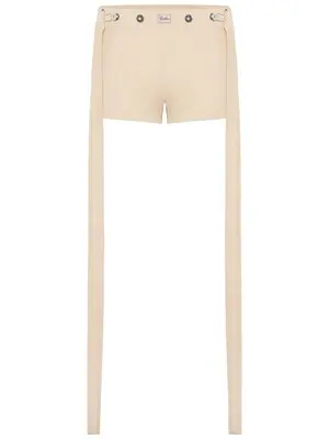 Jean Paul Gaultier Logo Patch Shorts - Nude