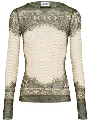 JEAN PAUL GAULTIER Top With "cartouche" Print - Multicolour