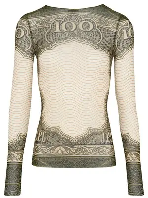 JEAN PAUL GAULTIER Top With "cartouche" Print - Multicolour