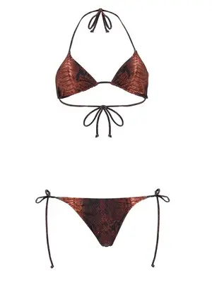 Jean Paul Gaultier Python Print Bikini Set - Multicolour