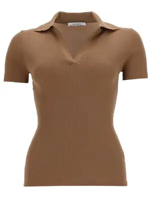 Max Mara Collared Top - Beige