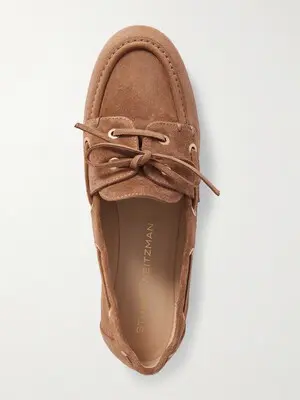 STUART WEITZMAN Tinsley Suede Loafers - Neutrals