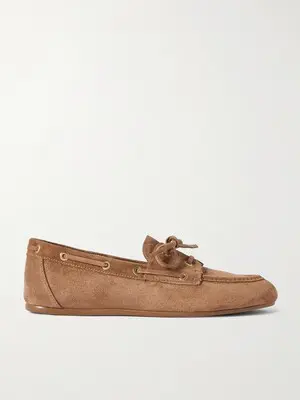 STUART WEITZMAN Tinsley Suede Loafers - Neutrals