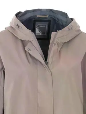Herno Hooded Zip-up Coat - Neutrals