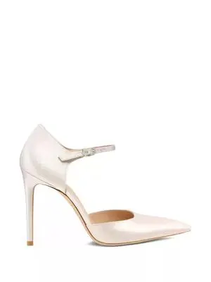 STUART WEITZMAN Crystal-embellished Ankle Strap Pumps
