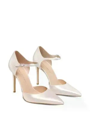 STUART WEITZMAN Crystal-embellished Ankle Strap Pumps