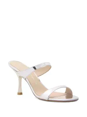 STUART WEITZMAN Two-strap Nudist Slide Sandals - Silver