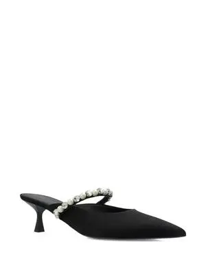 Stella McCartney Pearl-embellished Mules - Black