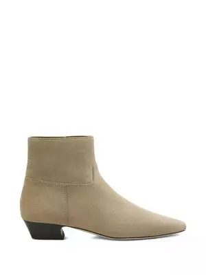 STUART WEITZMAN Stassi Zip Booties - Neutrals