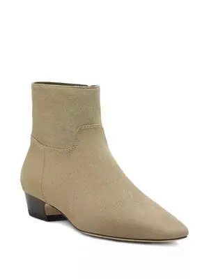 STUART WEITZMAN Stassi Zip Booties - Neutrals