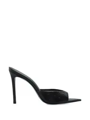BLACK SUEDE STUDIO Textured Leather Peep Toe Sandals