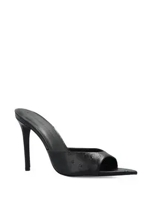 BLACK SUEDE STUDIO Textured Leather Peep Toe Sandals