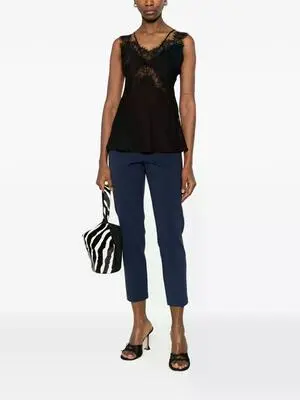 Pinko Lace-trim Tank Top - Black