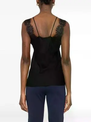 Pinko Lace-trim Tank Top - Black