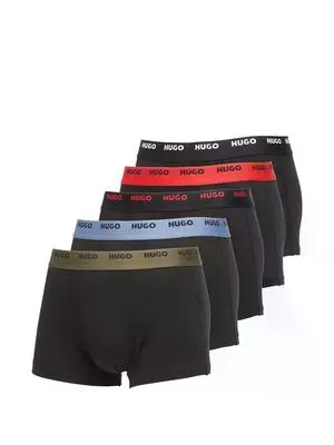 Hugo Logo Waistband Boxers Set Of Five - Black