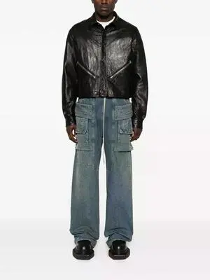 Rick Owens Drawstring Cargo Pants - Blue