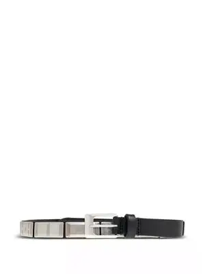 LEMAIRE Rectangle-buckle Leather Belt - Black