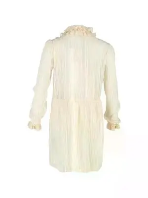 Saint Laurent Lamé Striped Mini Dress