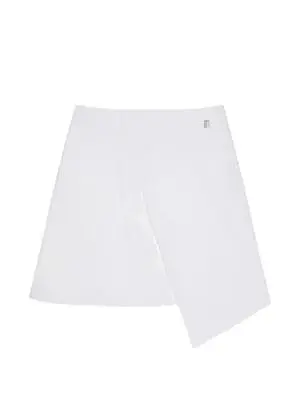 Givenchy Asymmetric-hem Mini Skirt With Logo Plaque