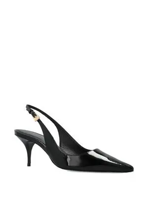 BLACK SUEDE STUDIO Branca Point-toe Slingback Pumps - Black