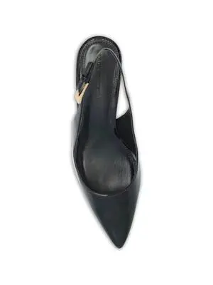 BLACK SUEDE STUDIO Branca Point-toe Slingback Pumps - Black