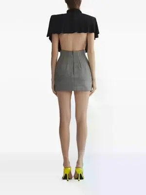 MUGLER Checked Mini Skirt