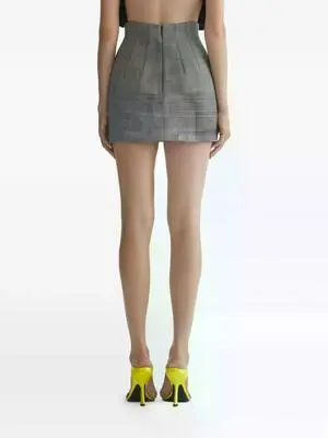 MUGLER Checked Mini Skirt