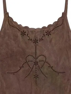 Frankies Bikinis Juliet Scalloped Embroidered Swimsuit