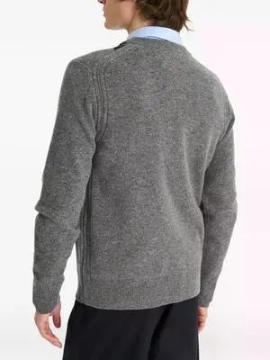 Pringle Of Scotland Argyle V-neck Sweater - Grey