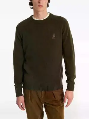 Pringle Of Scotland Crew-neck Sweater With Logo - Green