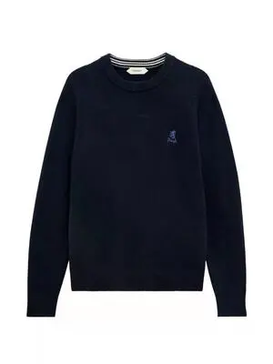 Pringle Of Scotland Crew-neck Logo Sweater - Blue