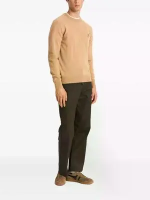 Pringle Of Scotland Crew-neck Logo Sweater - Neutrals