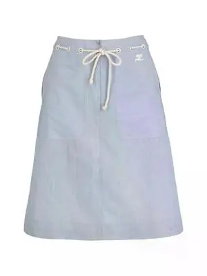 COURREGES Drawstring Zip Skirt