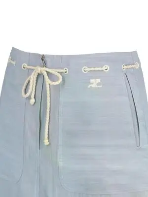 COURREGES Drawstring Zip Skirt